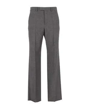 Valentino Garavani Pleated Straight Leg Pants - Black