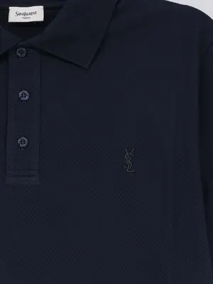 Saint Laurent Collared Short-sleeved Polo Shirt
