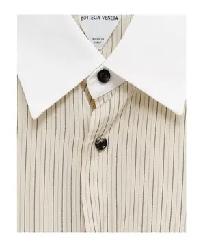 Bottega Veneta Striped Long-sleeved Shirt