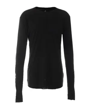 THOM KROM Crew-neck Knit Top - Black