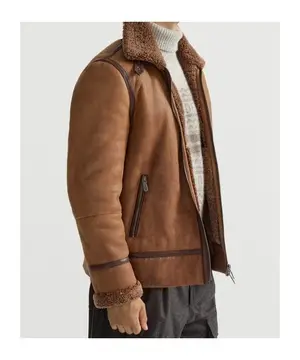 Brunello Cucinelli Shearling Aviator Jacket
