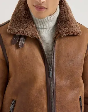 Brunello Cucinelli Shearling Aviator Jacket