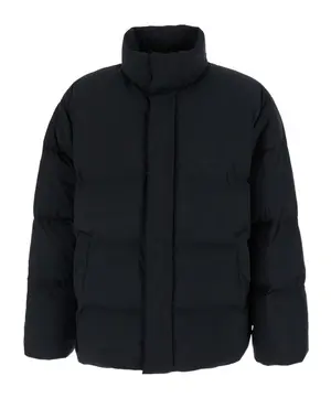 Saint Laurent Quilted High-neck Jacket - Black
