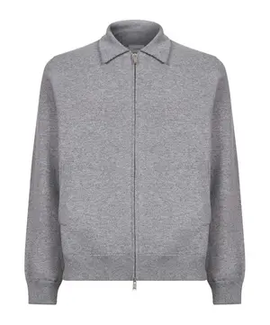 LARDINI Long Sleeve Zip-up Jacket - Grey
