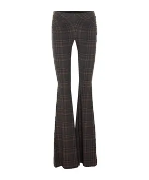 ANIYE BY Checked Casual Trousers - Black
