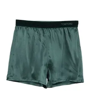 TOM FORD Logo-waistband Silk Pyjama Bottoms - Teal