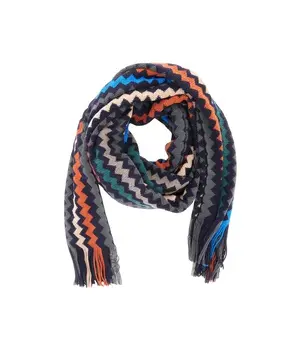 Missoni Missoni Zig Zag Motif Fringed Scarf No