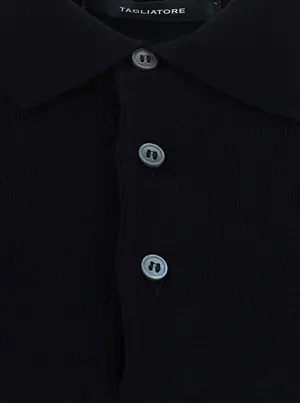 Tagliatore Long-sleeve Knitted Polo Shirt