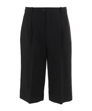Saint Laurent Pleated Shorts - Black