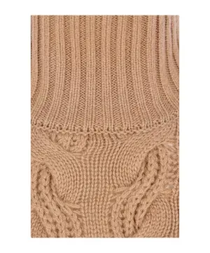 Max Mara Mstcosmo Turtleneck Knitted Jumper - Nude