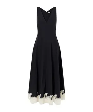 Simkhai Mira Lace-trim Midi Dress