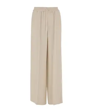 Valentino Garavani Drawstring Wide-leg Trousers - Ivory