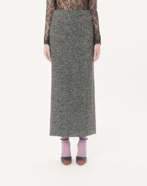 Valentino Garavani Zippered Skirt With Asymmetrical Ruffles
