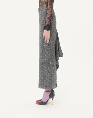 Valentino Garavani Zippered Skirt With Asymmetrical Ruffles
