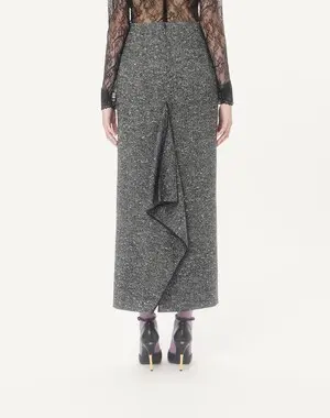 Valentino Garavani Zippered Skirt With Asymmetrical Ruffles
