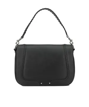 LE TANNEUR Flap Shoulder Bag - Black