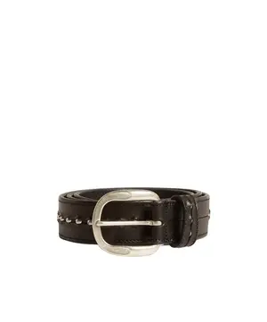 GOLDEN GOOSE Stud Embellished Belt - Black