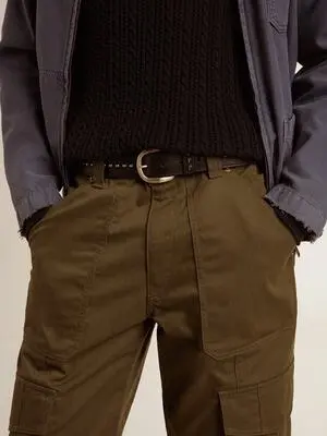 GOLDEN GOOSE Stud Embellished Leather Belt