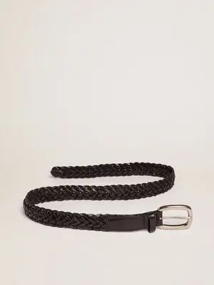 GOLDEN GOOSE Interwoven Buckle Leather Belt