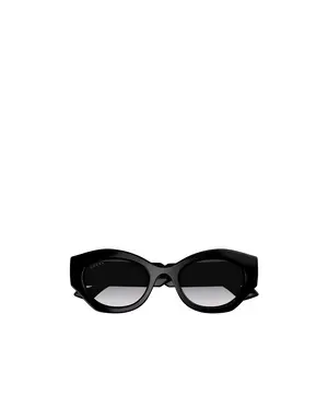 Gucci La Piscine Oval Frame Sunglasses - Black