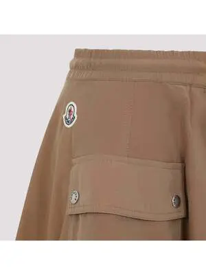 Moncler Cotton Blend A-line Mini Skirt With Cargo Pockets And Drawstring Waist - No