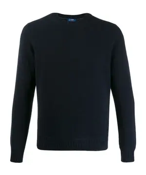 BARBA NAPOLI Round Neck Jumper - Blue
