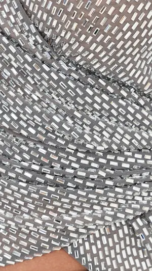 SELF-PORTRAIT Rhinestone Mesh Wrap Top