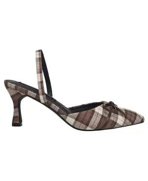 French Connection Bowy Plaid Kitten Heel