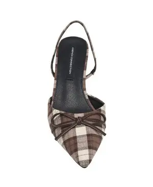 French Connection Bowy Plaid Kitten Heel