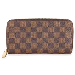 LOUIS VUITTON Rose Ballerine Damier Ebene Canvas Zippy Wallet - Brown