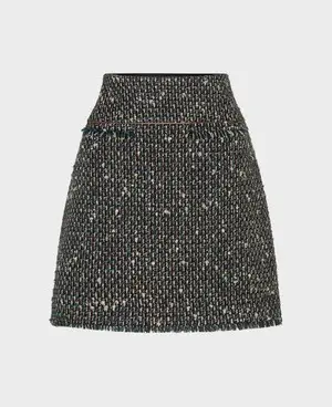 REALLY WILD CLOTHING Isabella Boucle Mini Skirt - Bronze Glitter