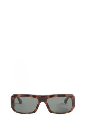 Saint Laurent Rectangle-frame Sunglasses - Brown
