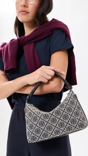 Tory Burch Mellow T Monogram Shoulder Bag - Tory Navy