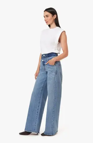 Habitual Gemma Double Waistband Wide Leg Jeans