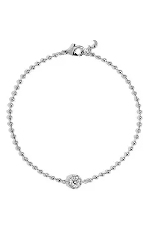 Lili Claspe LILI CLASPE Mini Cleo Ball Chain Bracelet With Moon Charm Silver