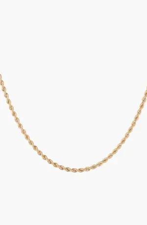 AURATE Rope Chain Necklace - Yellow