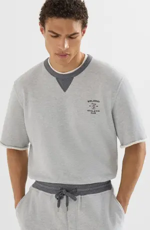 Brunello Cucinelli Embroidered Cotton French Terry Sweatshirt