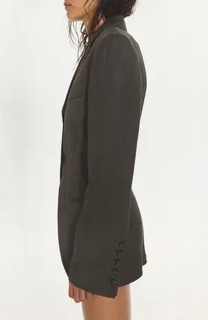 Mango Fitted Waist Suit Jacket