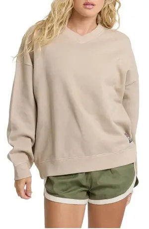 BILLABONG That Life V-neck Sweatshirt - Cobblestone