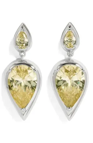 Lili Claspe Imara Cubic Zirconia Drop Earrings - Silver