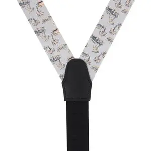 Trafalgar Summer Cruise Nights Silk Novelty Button End Suspenders