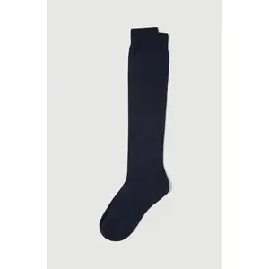 Brunello Cucinelli Knee High Cotton Socks - Navy Blue