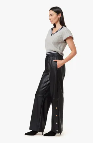 Habitual Faux Leather Track Pants