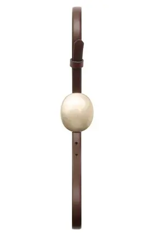 Mango Rounded Buckle Leather Belt