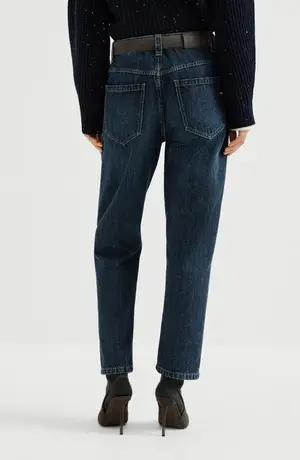 Brunello Cucinelli Authentic Straight Trousers With Shiny Bartack