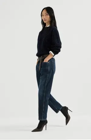 Brunello Cucinelli Authentic Straight Trousers With Shiny Bartack