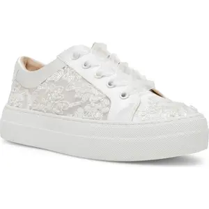 Betsey Johnson Theaa Platform Sneaker - Ivory