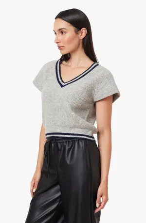 Habitual Ribbed Short Sleeve Sweater