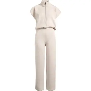 Spanx Pintuck Half Zip Jumpsuit
