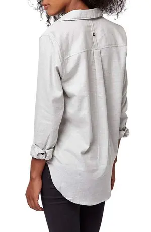 Topshop Herringbone Chambray Shirt